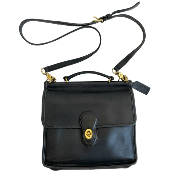 Coach | Bags | Vintage Coach Willis 9927 Black Leather ...